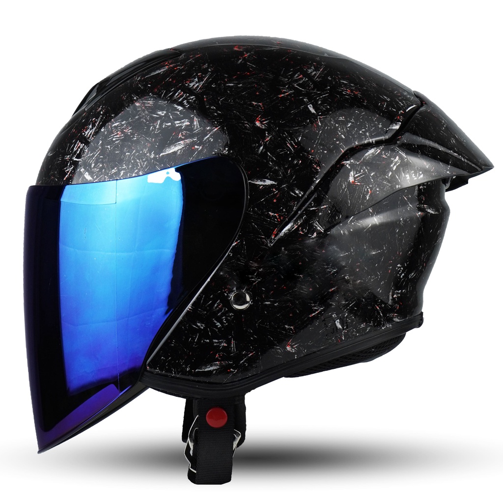 Jual Jitsu Helm Half Face JS1 Carbon FORGED Series Premium SNI Terbaru ...