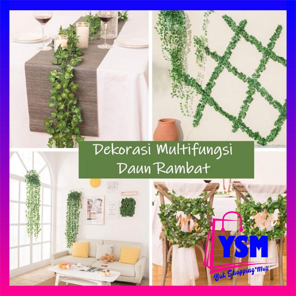 Jual YSM Daun Rambat Palsu Artificial 250CM Plastik Sulur Daun Imitasi ...