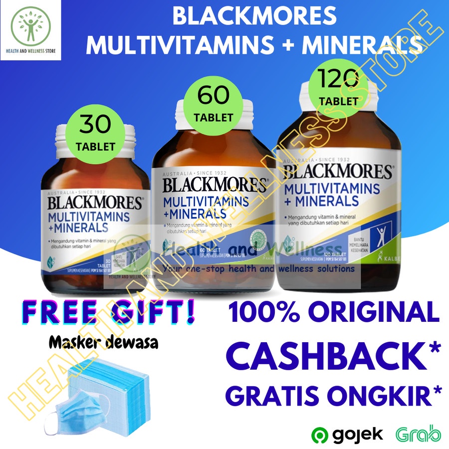 Jual Blackmores Multivitamins Plus Minerals 120 Tablet Multivitamin Mineral Vitamin Imun Tubuh ...
