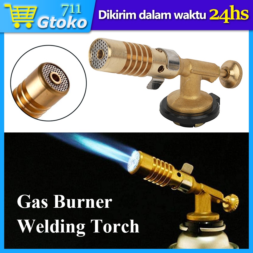 Jual Gas Torch Flame Gun Blow Torch Portable Kepala Las Manual Kuningan Micro Torch Ricas 818 ...