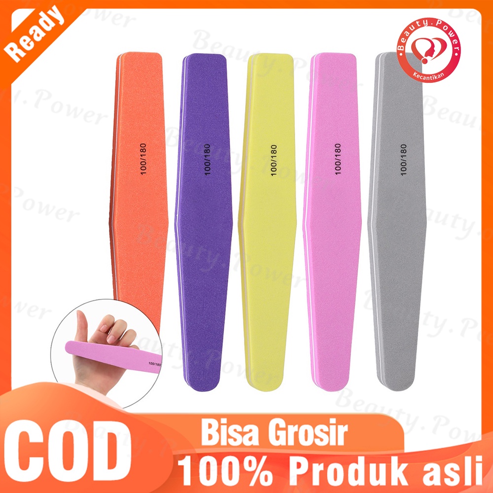 Jual 1Pcs 100/180 Nail Art Files Kikir Block Buffer Sanding Buffing ...