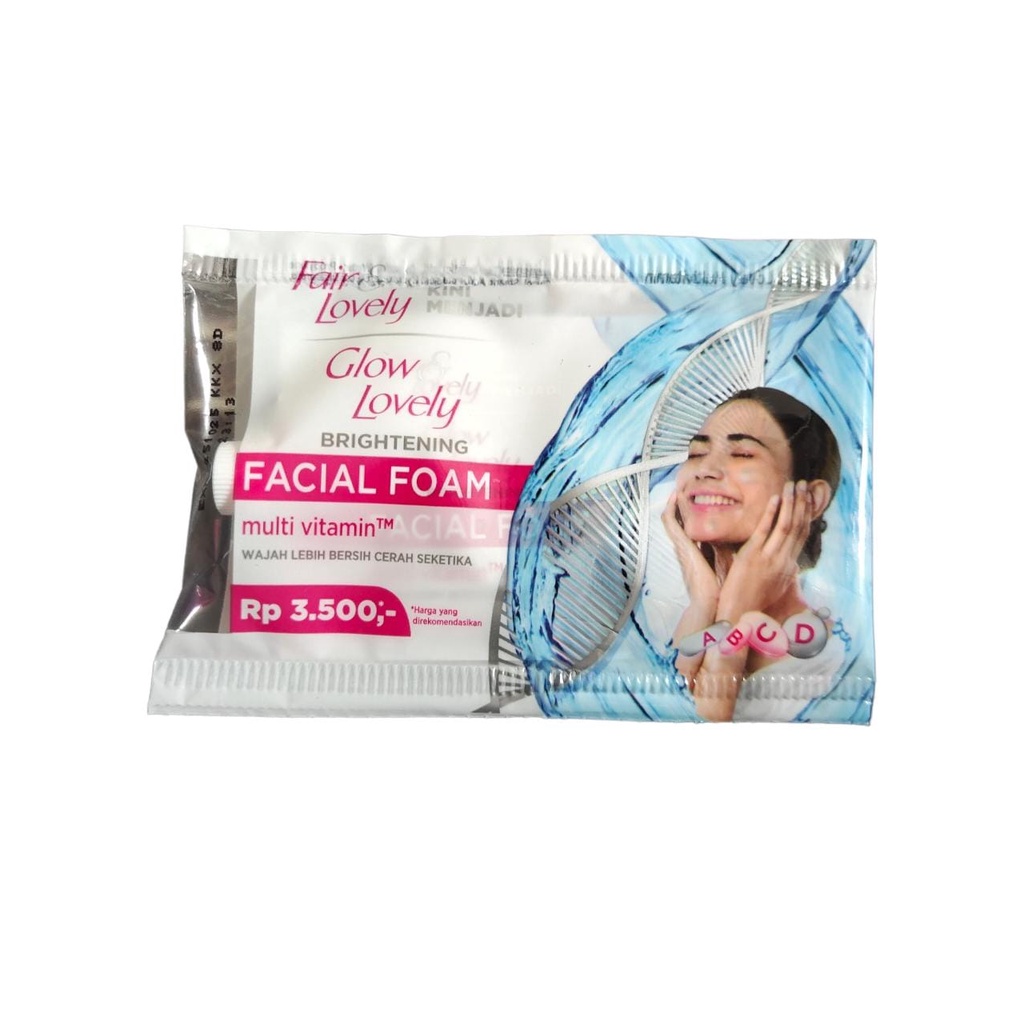Jual SACHET Fair Lovely Glow Lovely Facial Foam Sabun Muka Multivitamin ...