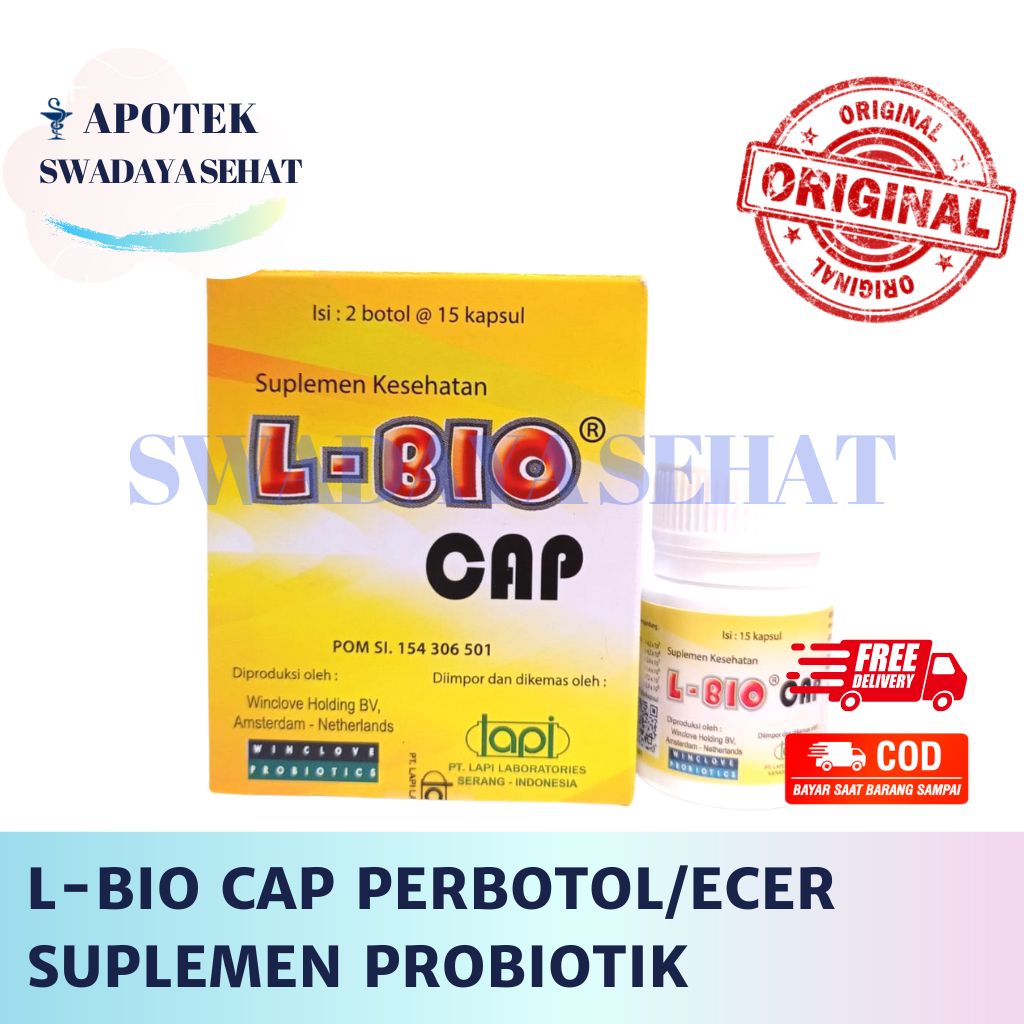 Jual L-BIO CAP Kapsul Botol Ecer - Lbio L Bio untuk Dewasa Anak Isi 15 ...