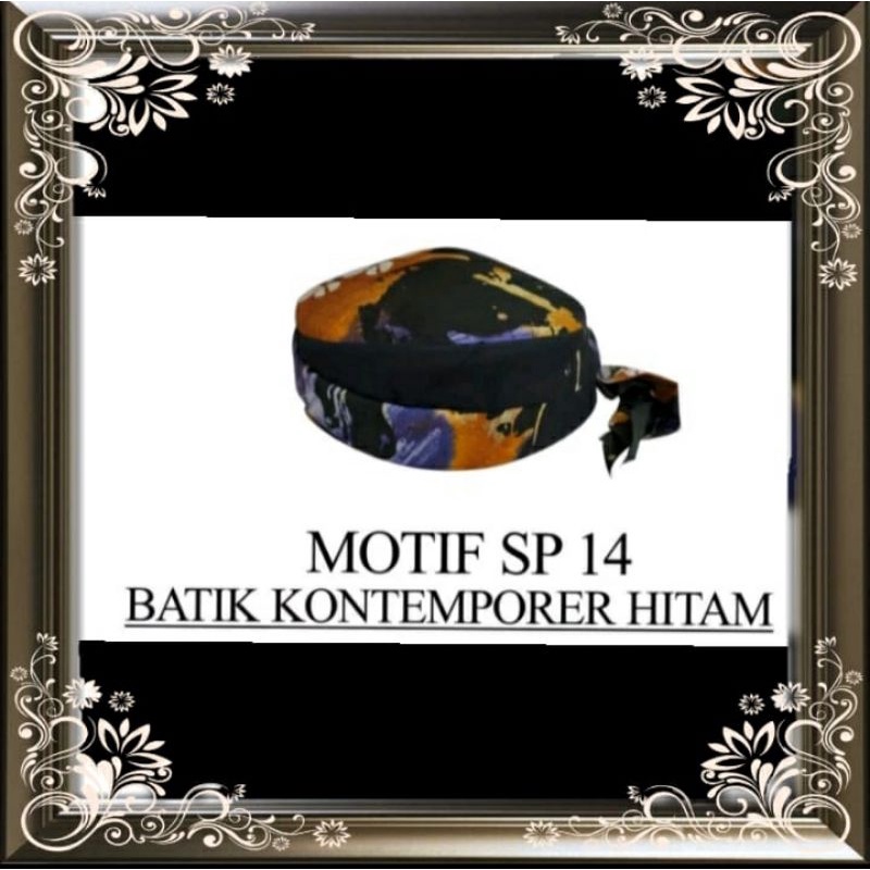 Jual PECI BATIK JOGOKARIYAN MOTIF BATIK KONTEMPORER HITAM | Shopee ...
