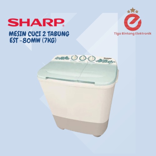 Jual Mesin Cuci 2 Tabung Sharp EST 80MW (7KG) | Shopee Indonesia