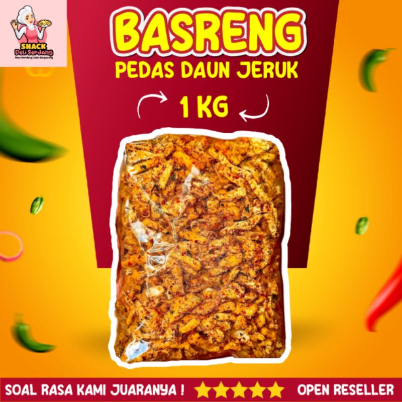 Jual [ 1kg ] Basreng Pedas Daun Jeruk Original Daun Jeruk By Snack