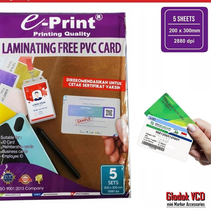 Jual Paket Pilihan E-Print Printable ID Card Laminating Free PVC isi 5 ...