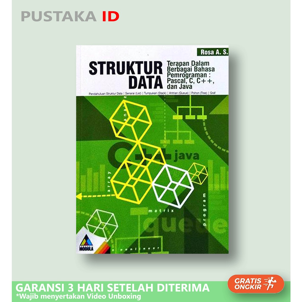 Jual Buku Struktur Data Terapan Dalam Berbagai Bahasa Pemrograman Pascal, C, C++ Dan Java ...