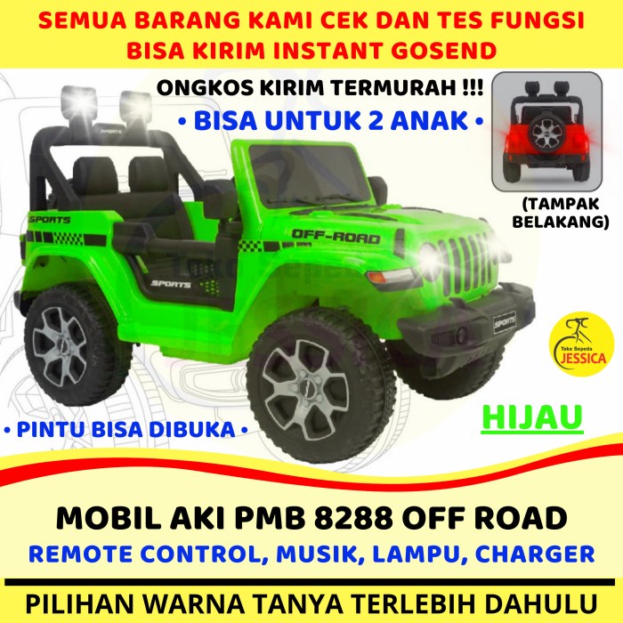Jual Mobil Aki Remote Control Jeep Rubicon PMB M 8288 Off Road Murah ...