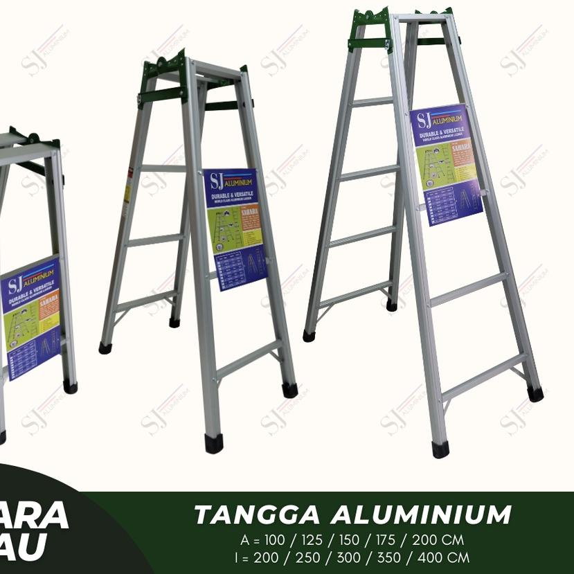 Jual ♀ SAHARA - Tangga Lipat Aluminium Jumbo Ladder Multifungsi 200KG ...