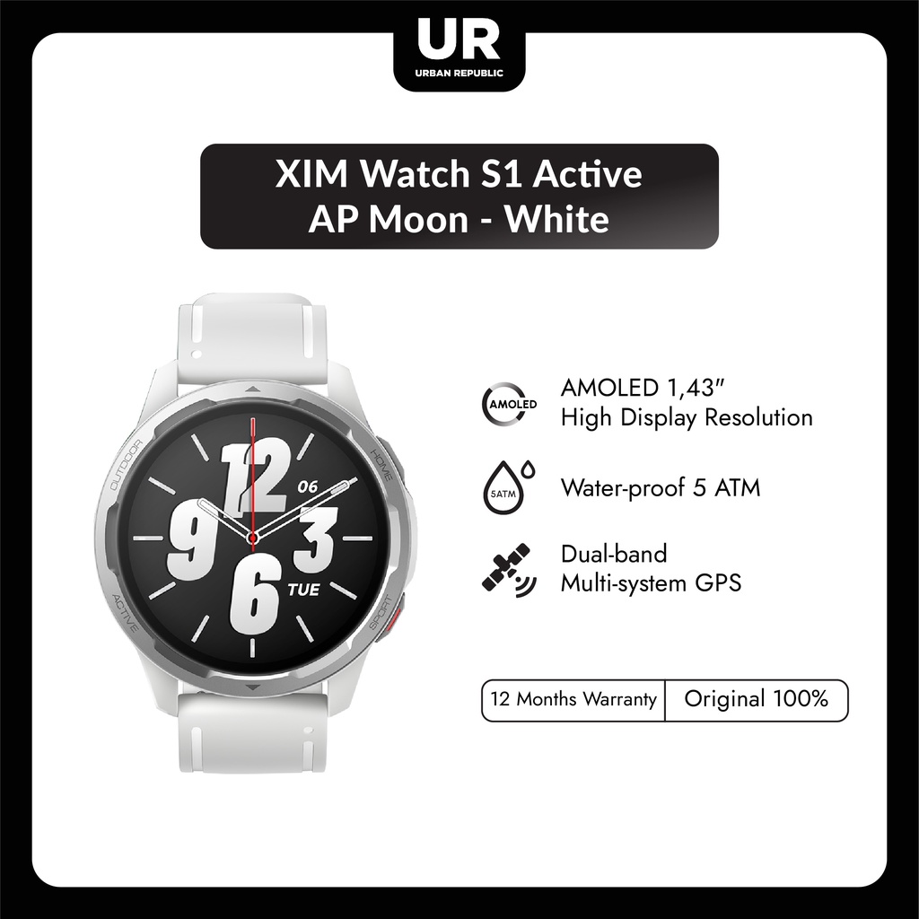 Jual Xiaomi Watch S1 Active - Moon White | Shopee Indonesia