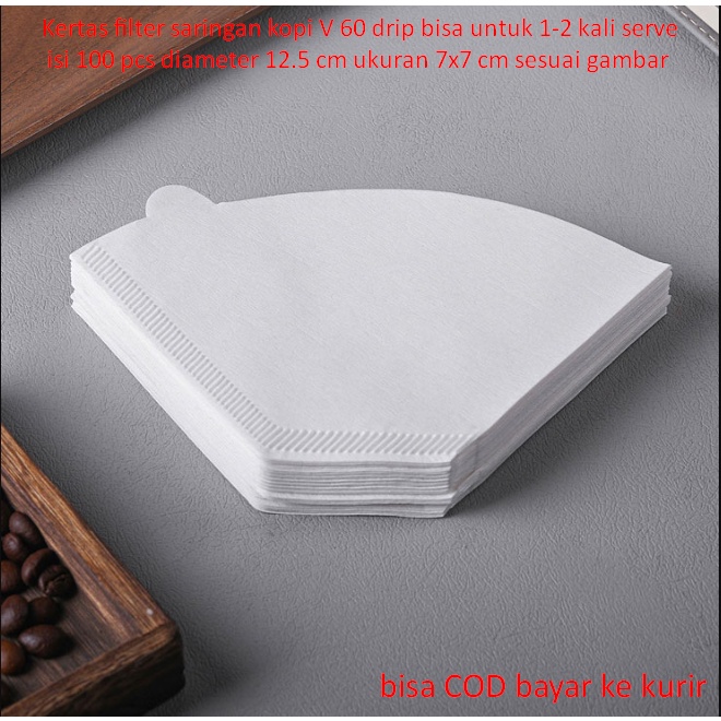 Jual Kertas filter saringan kopi V 60 drip bisa untuk 1-2 kali serve ...