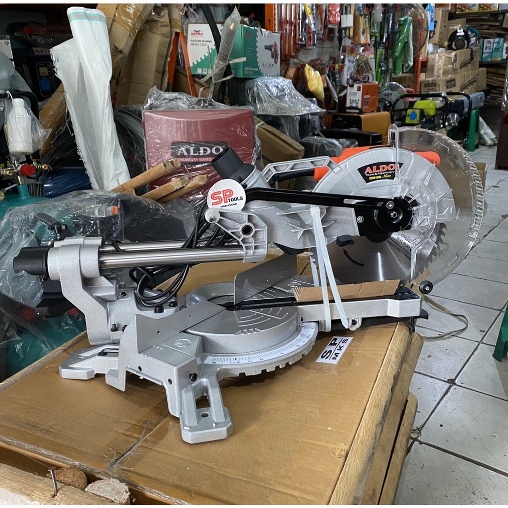Jual MESIN MITER SAW 10" 10 INCH SLIDING ALDO 1080 / MESIN POTONG ALUMINIUM ALDO | Shopee Indonesia