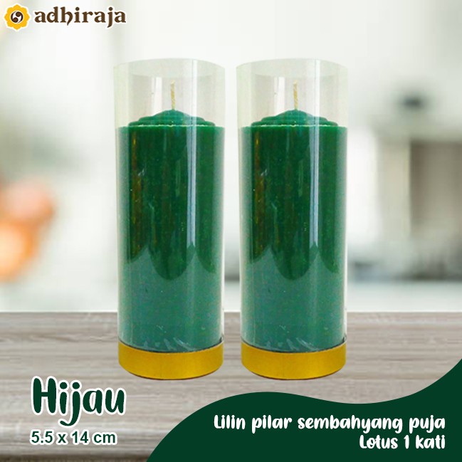 Jual Lilin Hijau Pilar Serbaguna / Lilin Pesta / Mati Lampu 1 Kati ...