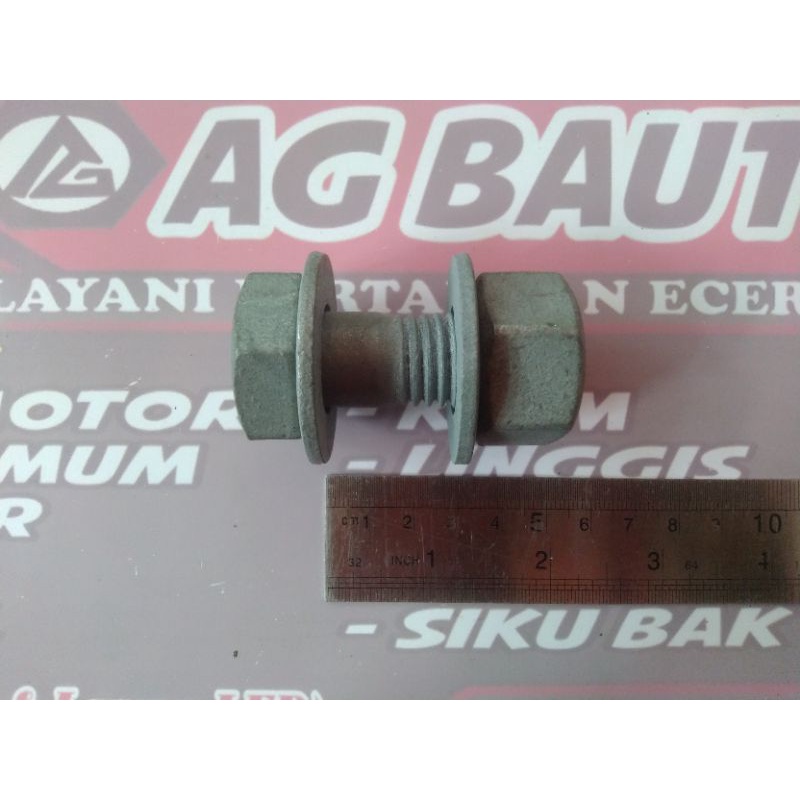 Jual Baut Baja High Tensile / Baut Baja Hot Dip Galvanis Grade 8.8 / A325 M20 x 50 | Shopee ...