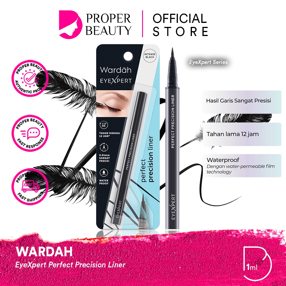 Jual WARDAH EyeXpert Perfect Precision Liner Indonesia / Eyeliner 1ml / Waterproof Long Wear ...