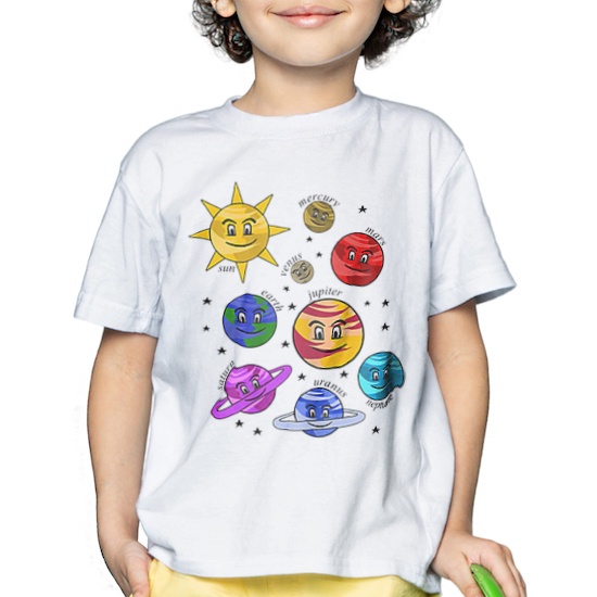 Jual Baju Solar System Planet Kaos Anak Laki Laki Perempuan Pakaian 1 ...