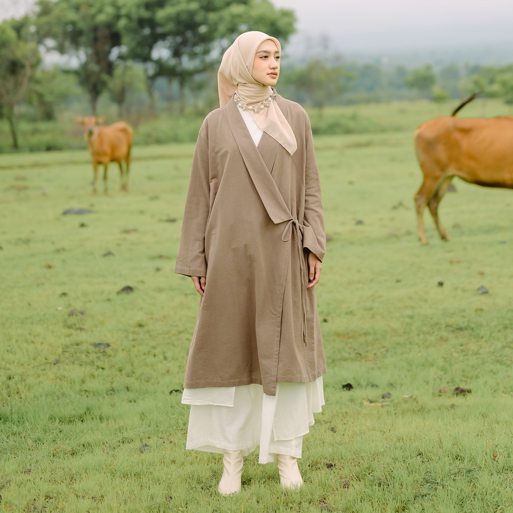 Jual Lozy Hijab - Nala Outer (Outer Coat Muslim Linen) | Shopee Indonesia
