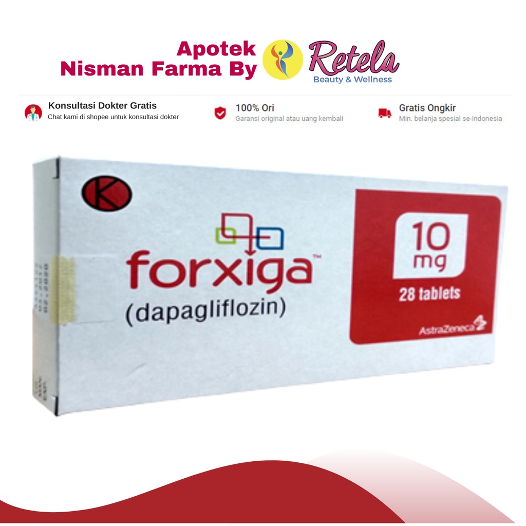 Jual FORXIGA 10 MG 1 BLISTER 14 TABLET ( DAPAGLIFLOZIN 10 MG ) | Shopee ...
