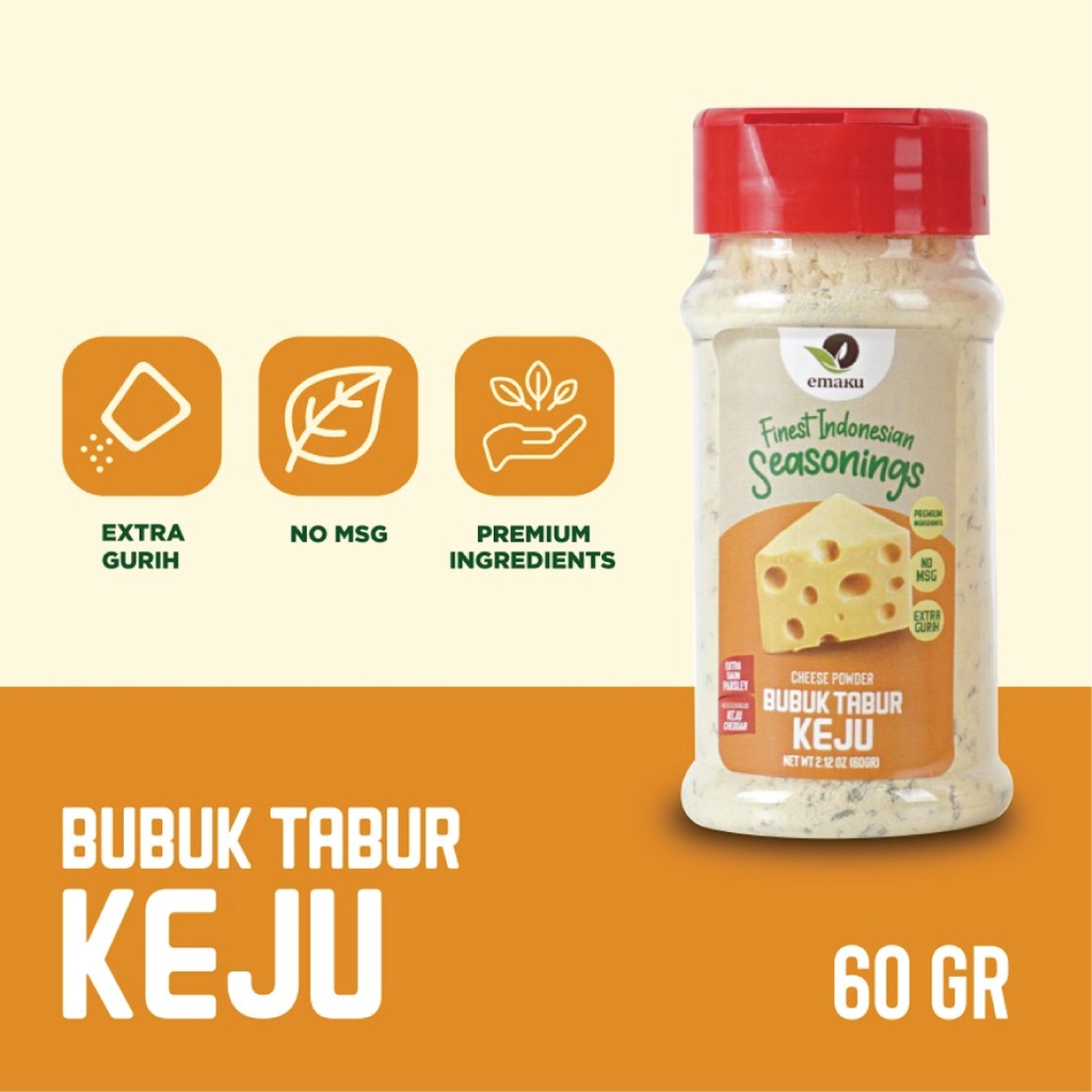 Jual Emaku Bumbu Tabur Keju Bubuk / Cheese Powder No MSG Buttery Cheese ...