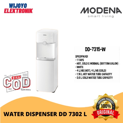 Jual MODENA DD 7315 W LUCIDO Water Dispenser Bottom Loading | Shopee ...