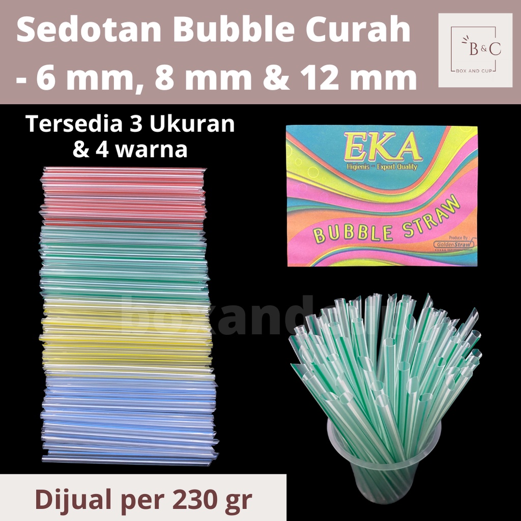 Jual Sedotan Plastik/ Pipet Boba / Straw Bubble Tea / sedotan minuman ...