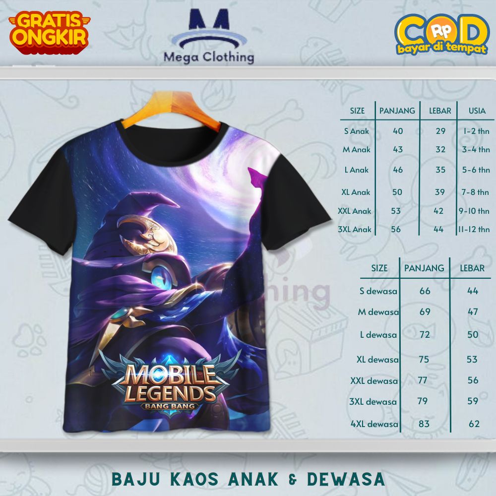 Jual Kaos ML Mobile Legend Mage Cyclops Anak & Dewasa - Baju Couple Anak & Dewasa ML Mobile ...
