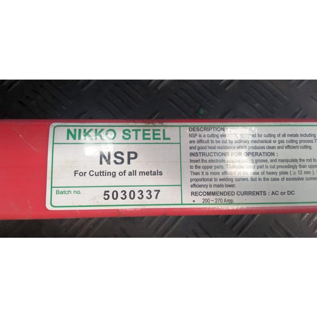 Jual Kawat Las NIKKO STEEL NSP|AWS CUTTING|Dia 3,2mm|4,0mm(For Cutting ...