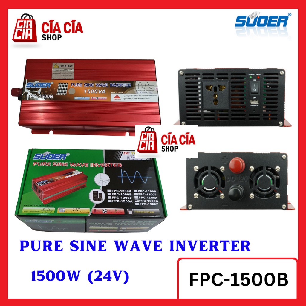 Jual Suoer Pure Sine Wave Inverter 1500 Watt PSW Inverter 1500w 24V FPC-1500B Inverter Sinus ...