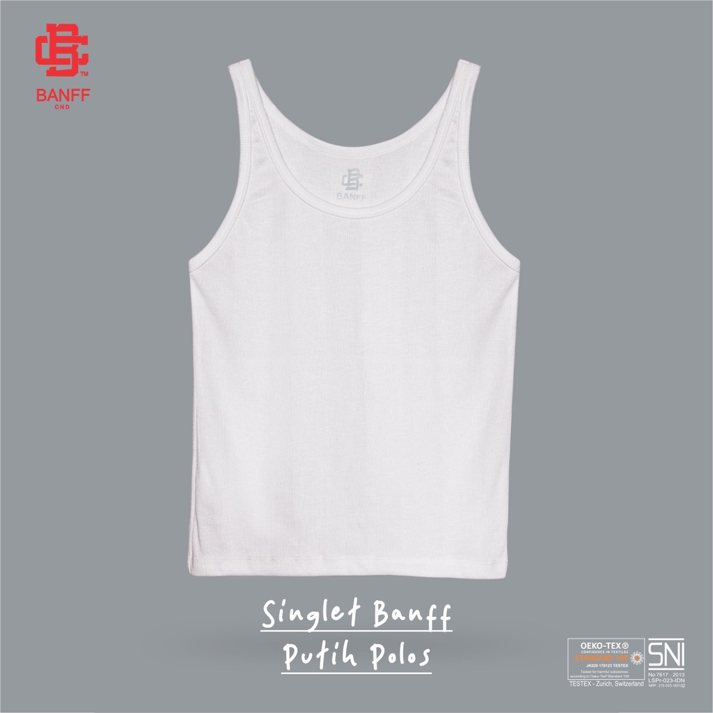 Jual BANFF Singlet For Men - Kaos Dalam Putih Polos | Shopee Indonesia