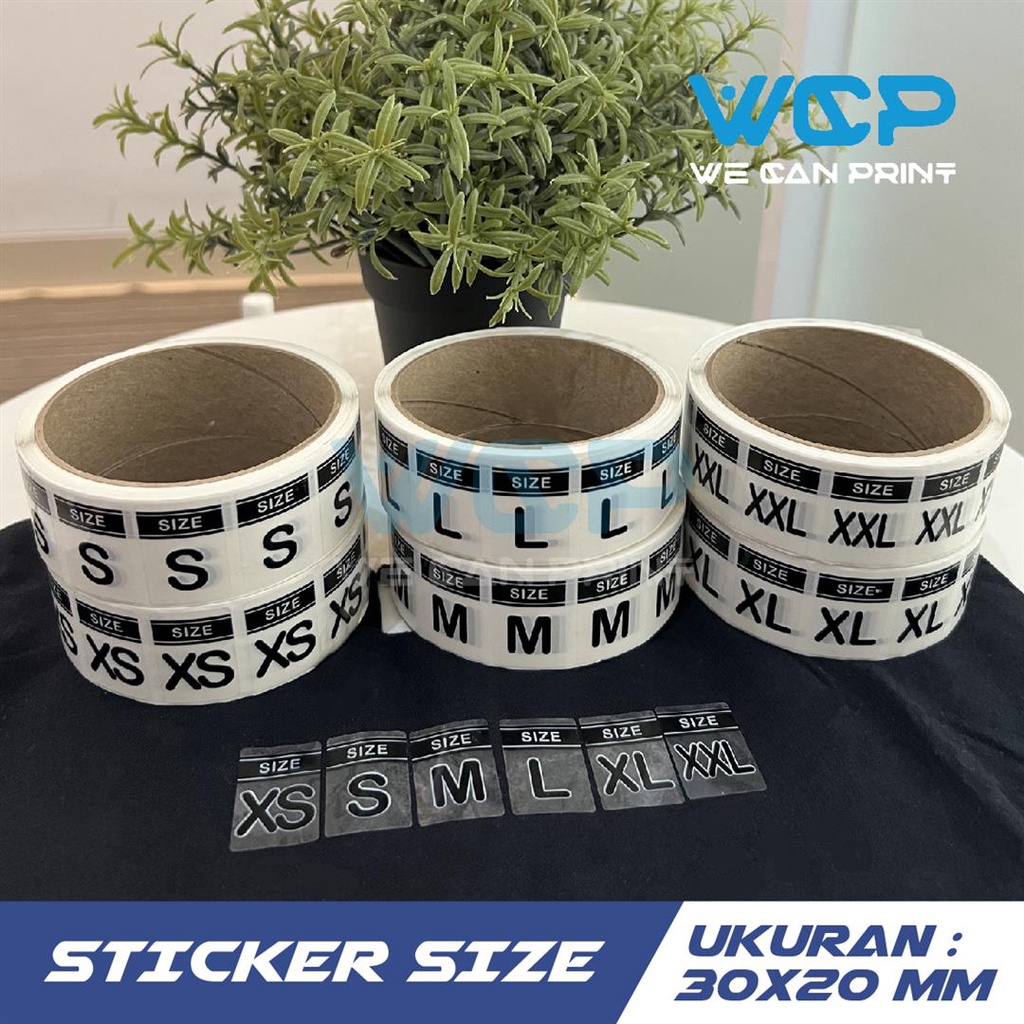 Jual STICKER SIZE BAJU / STIKER LABEL UKURAN BAJU PAKAIAN ISI 500 PCS ...