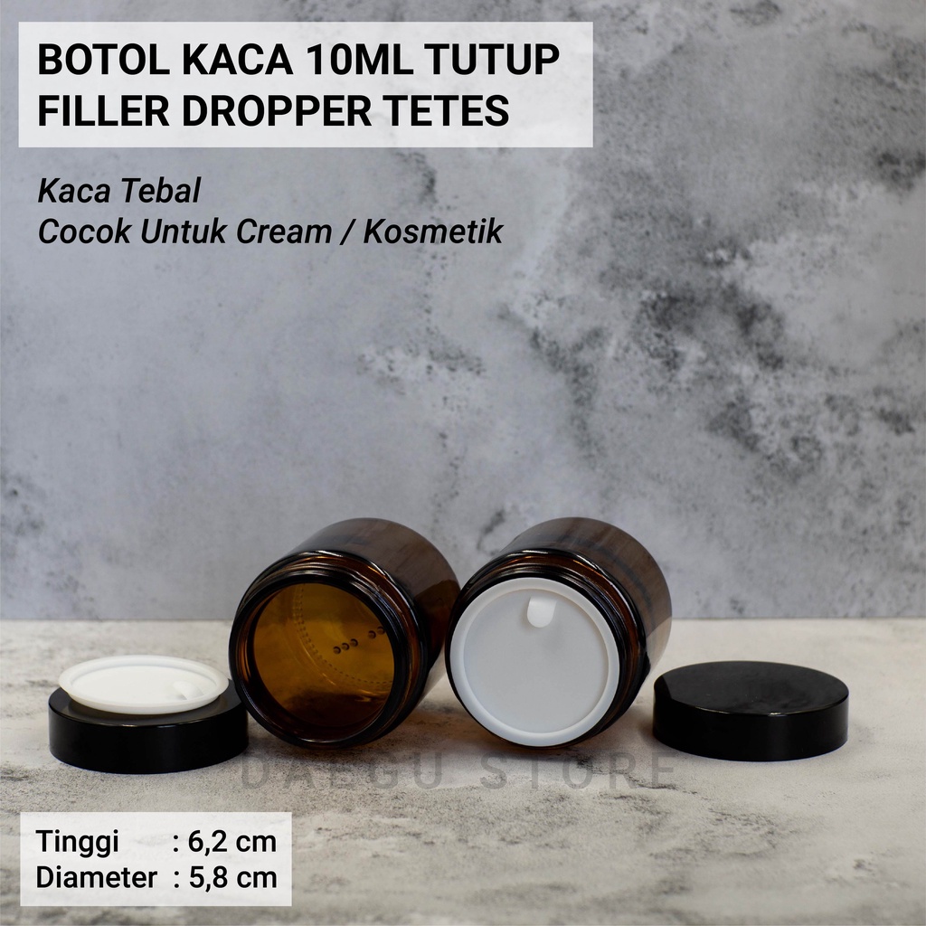 Jual Botol Jar Pot Cream Amber Kaca Tebal Wadah Krim 100 gr 100gr/gram ...