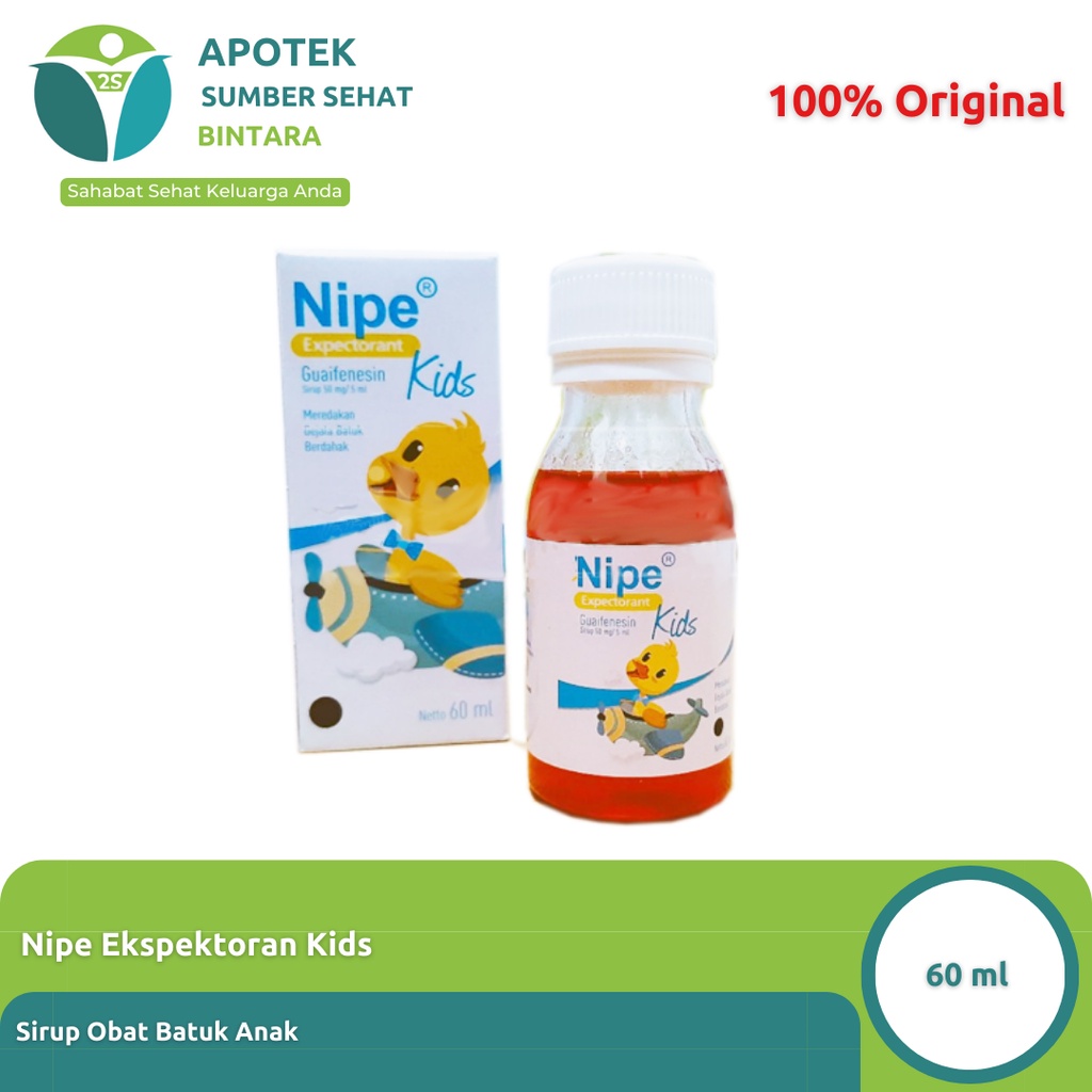 Jual Nipe Ekspektoran Kids Sirup Obat Batuk Anak 60 ml | Shopee Indonesia