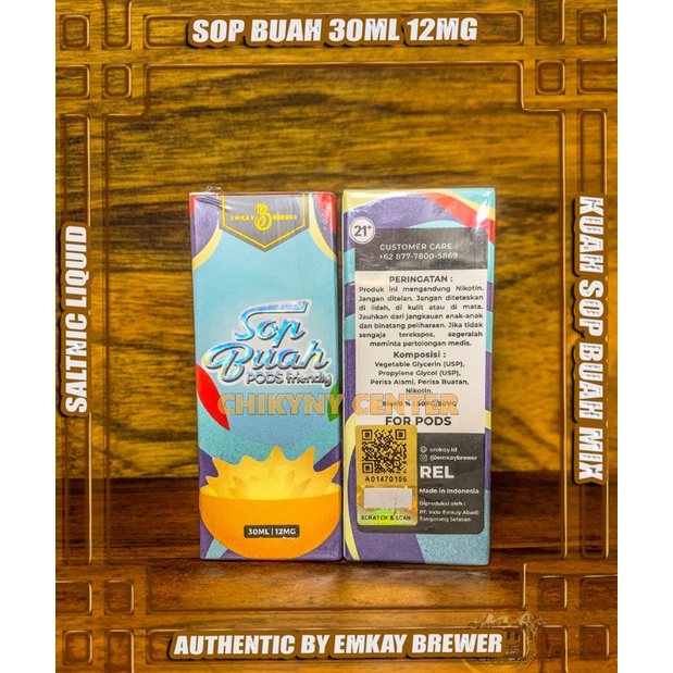 Jual KUAH SOP BUAH PODS FRIENDLY 30ML 12MG AUTHENTIC EMKAY BREWER ...