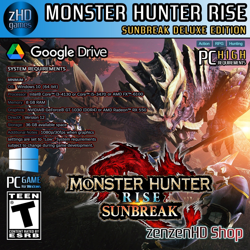Jual MONSTER HUNTER RISE - SUNBREAK Deluxe Edition | PC Games | Shopee Indonesia