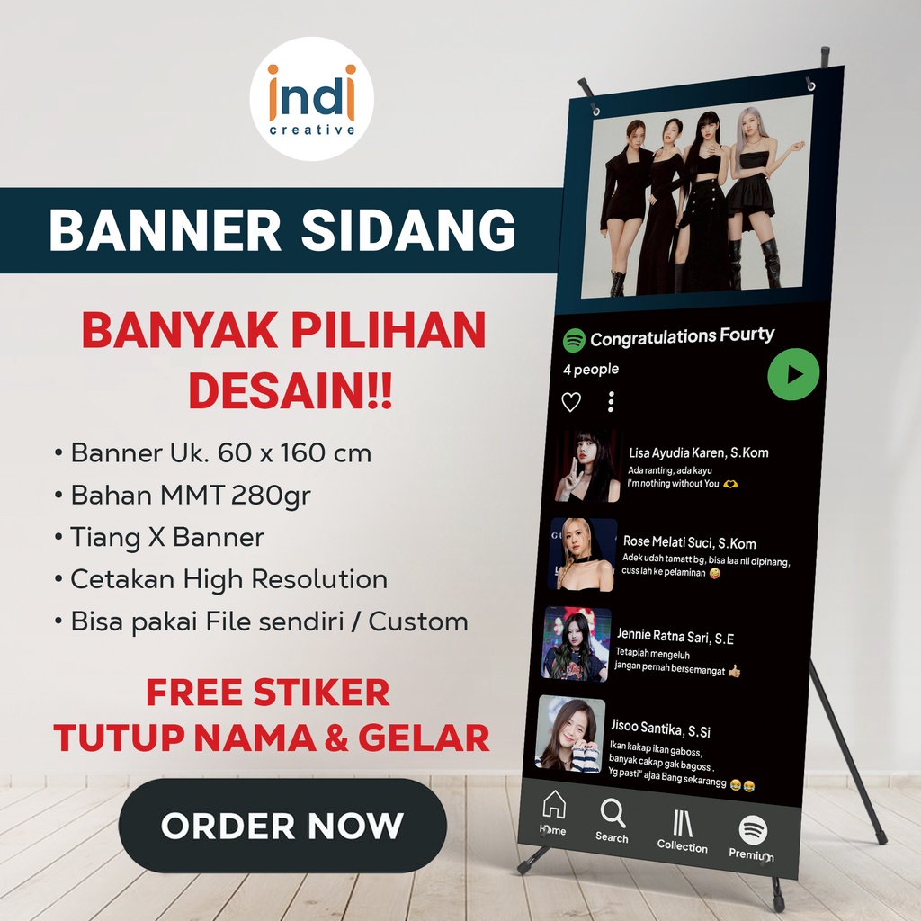 Jual X BANNER WISUDA HITS KEKINIAN TERMURAH | BANNER AESHTETIC | BANNER ...