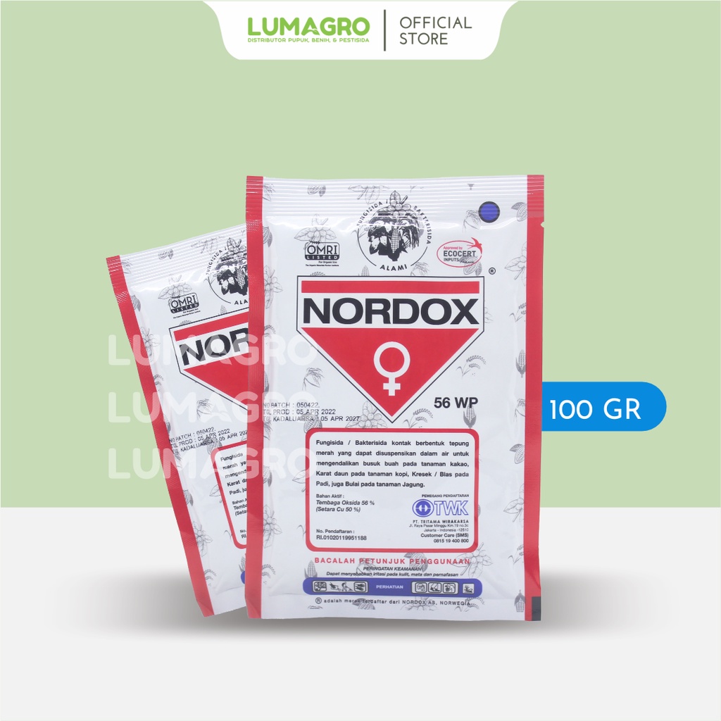 Jual Fungisida Nordox 56WP 100gr Tembaga Oksida Perlakuan Benih ...