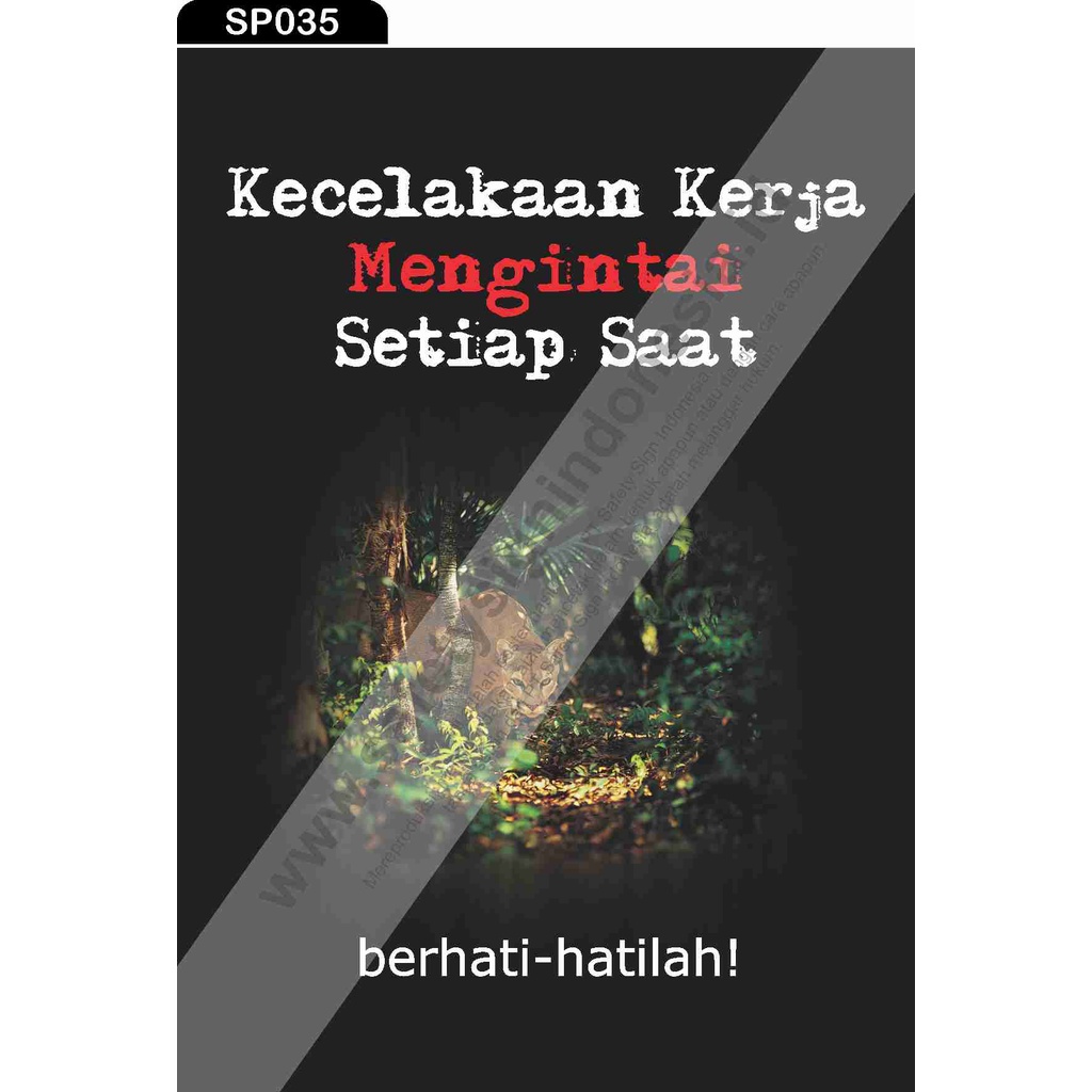 Jual SP035 Poster K3 Safety A3 - Kecelakaan Kerja Mengintai Setiap Saat ...
