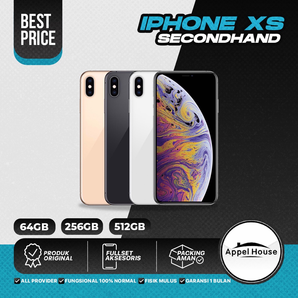Jual iPhone XS 64GB/256GB/512GB Bekas Second Original 100% | NORMAL ...