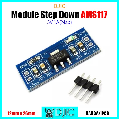 Jual Module Step Down Mini AMS117 5V 1A Regulator DJIC | Shopee Indonesia