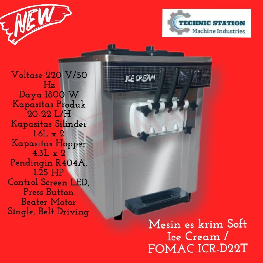 Jual Mesin Es Krim Soft Ice Cream / ICR-D22T FOMAC | Shopee Indonesia