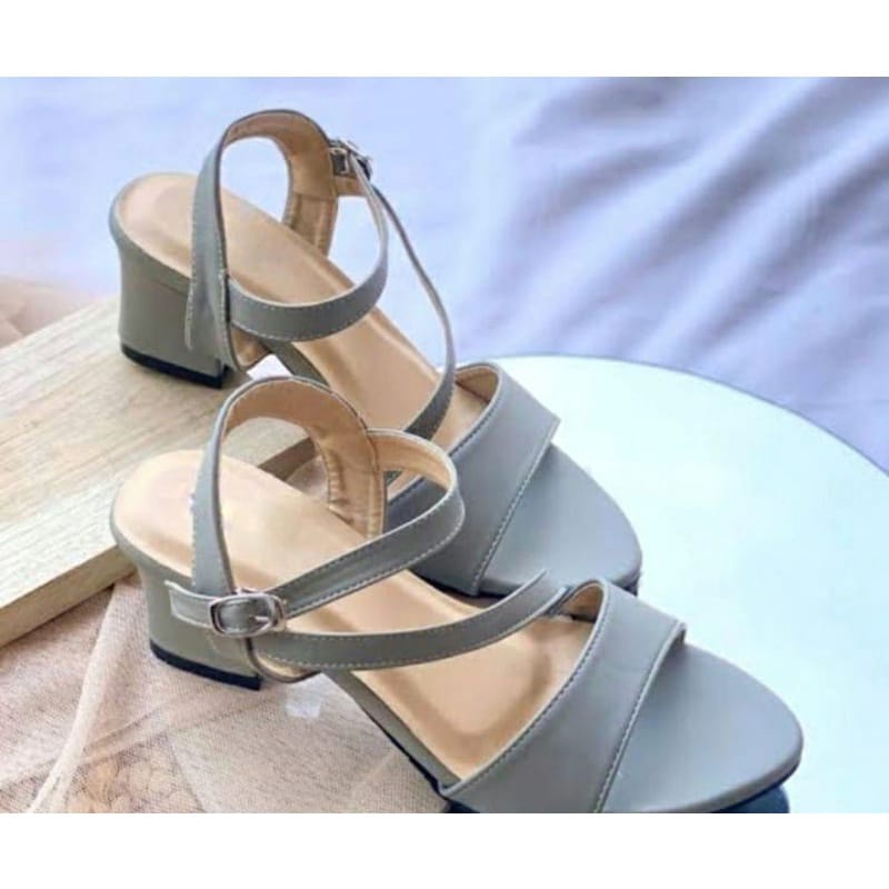 Jual NEW Clarissa Heels 5cm Tahu silang Gesver tali belakang D 09 ...