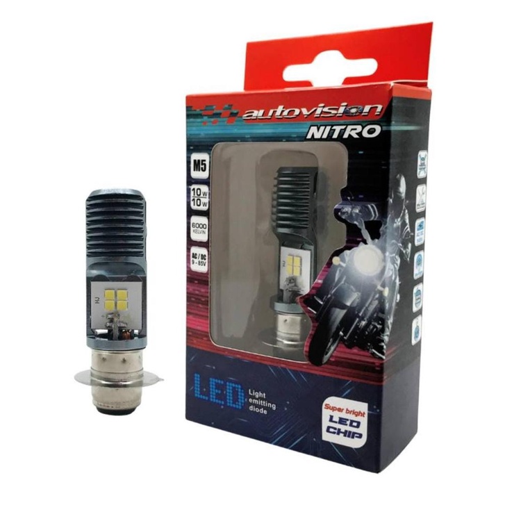 Jual LAMPU LED AUTOVISION NITRO M5 5700K 10W/10W-12V UNTUK MOTOR MATIC ...