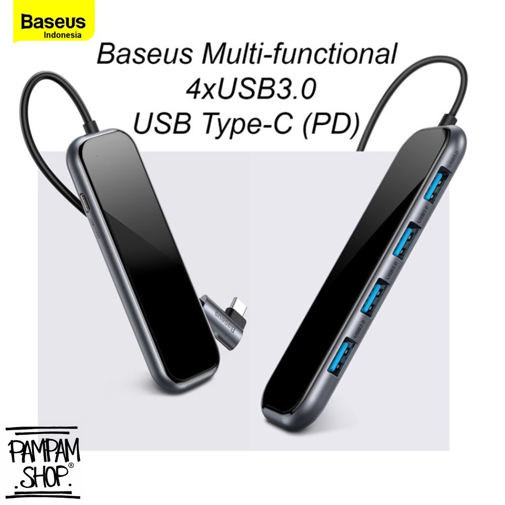 Jual Baseus Original Multi Functional HUB Type C to 4 USB 3.0 Port PD ...