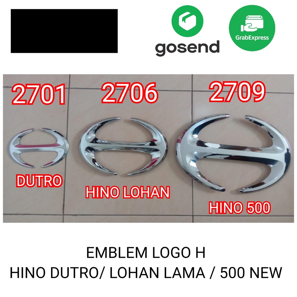 Jual EMBLEM LOGO HINO DUTRO / HINO LOHAN / HINO 500 NEW *2701 / 2706 ...