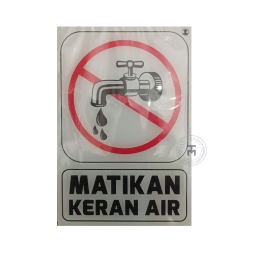Jual Acrylic Matikan Keran Air Logo 10x15cm | Shopee Indonesia