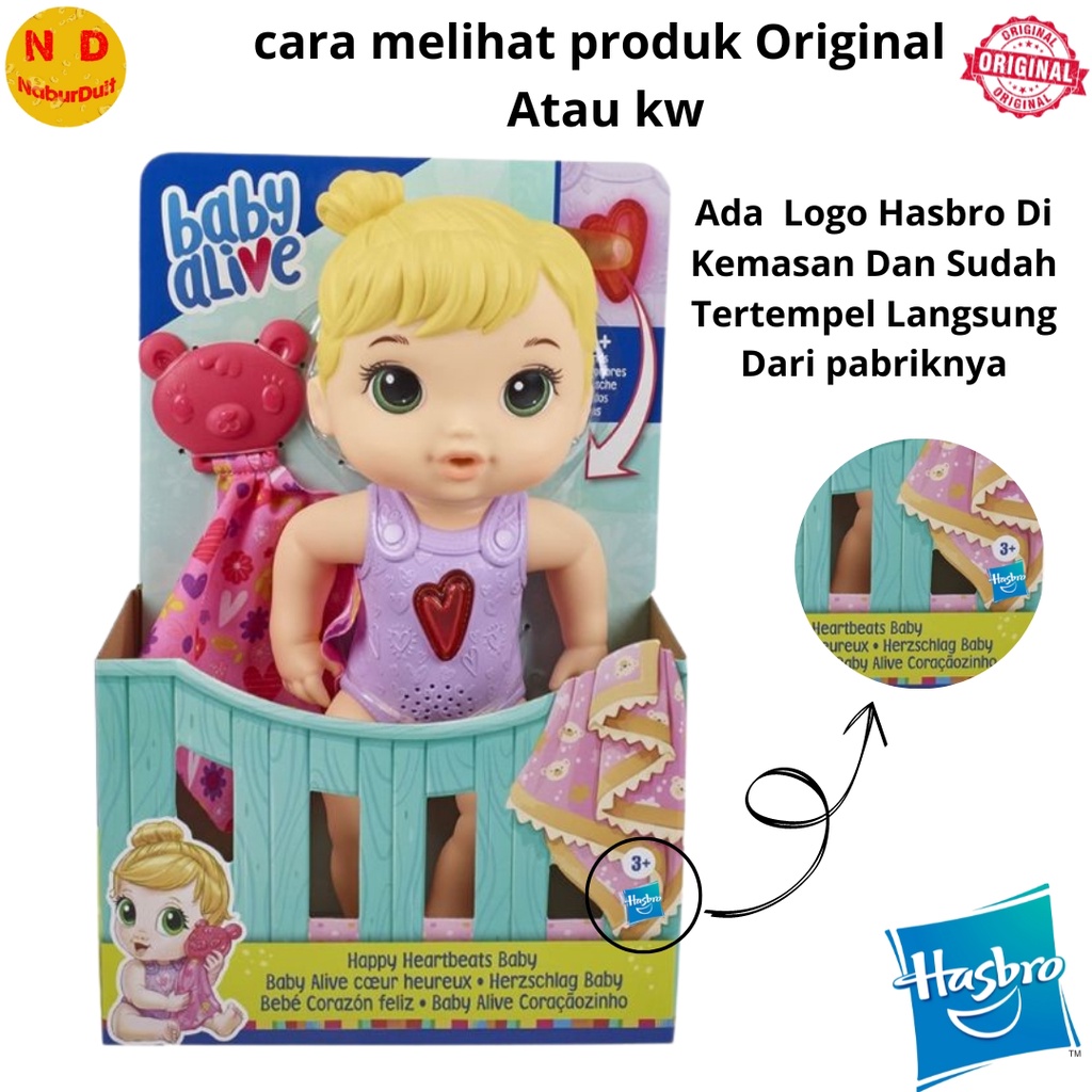 Jual Baby Alive Happy Heartbeats Baby Original Hasbro | Shopee Indonesia