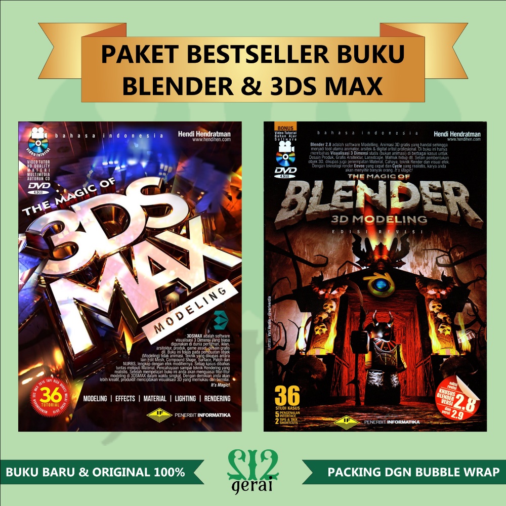 Jual PAKET BESTSELLER BUKU ANIMASI 3D (BLENDER 3D dan 3DS MAX) | Shopee ...