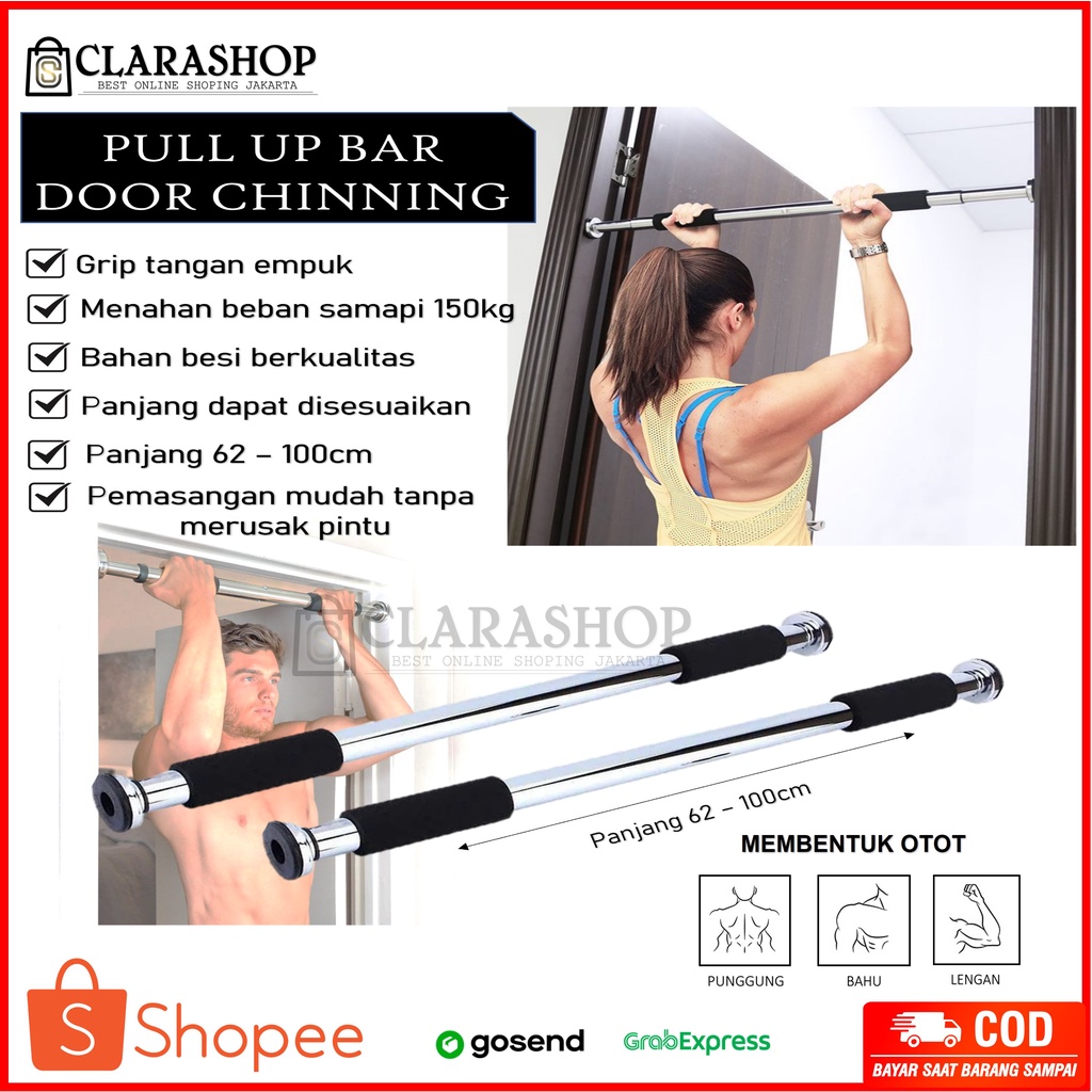 Jual Alat Olahraga PULL UP BAR DOOR CHINNING GYMBAR Alat Fitnes - Gym ...