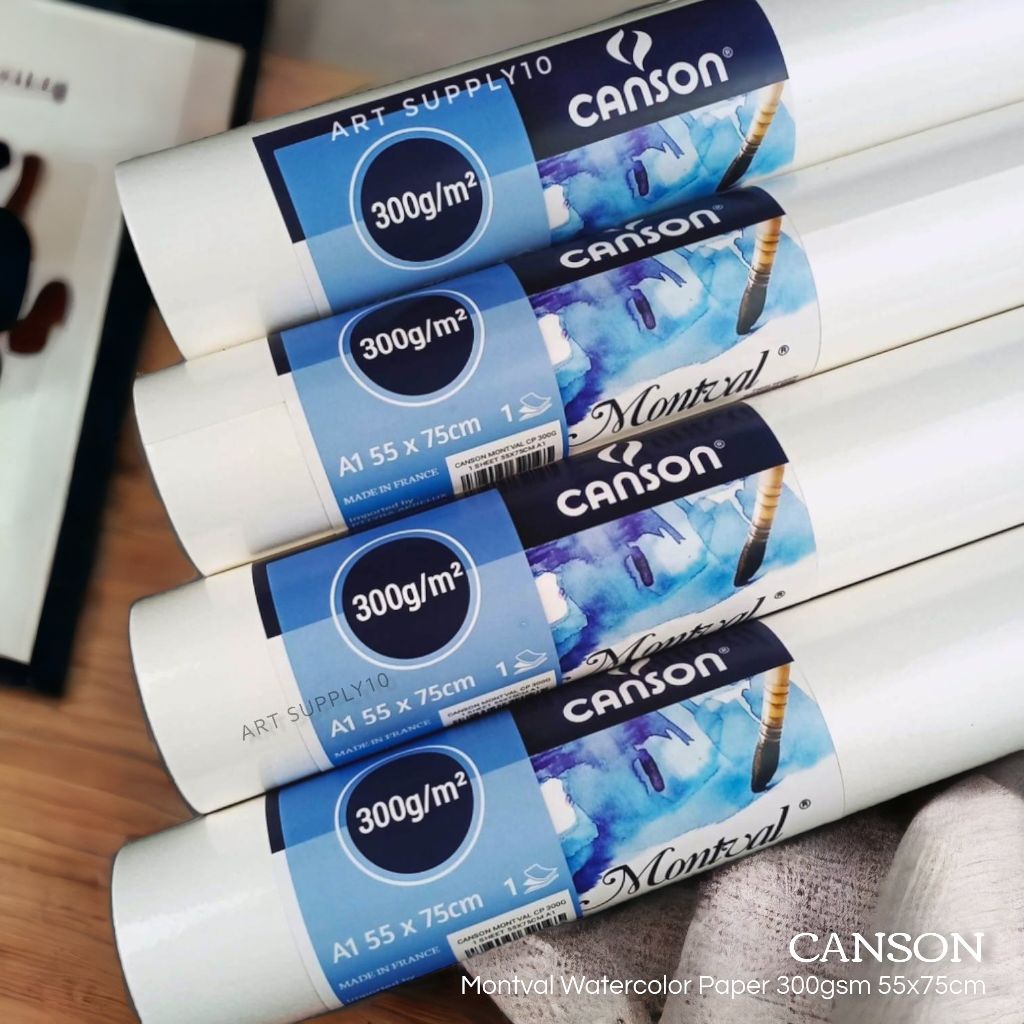 Jual Canson Montval Watercolor Paper A1 55x75cm 185g 300g Cold Pressed ...